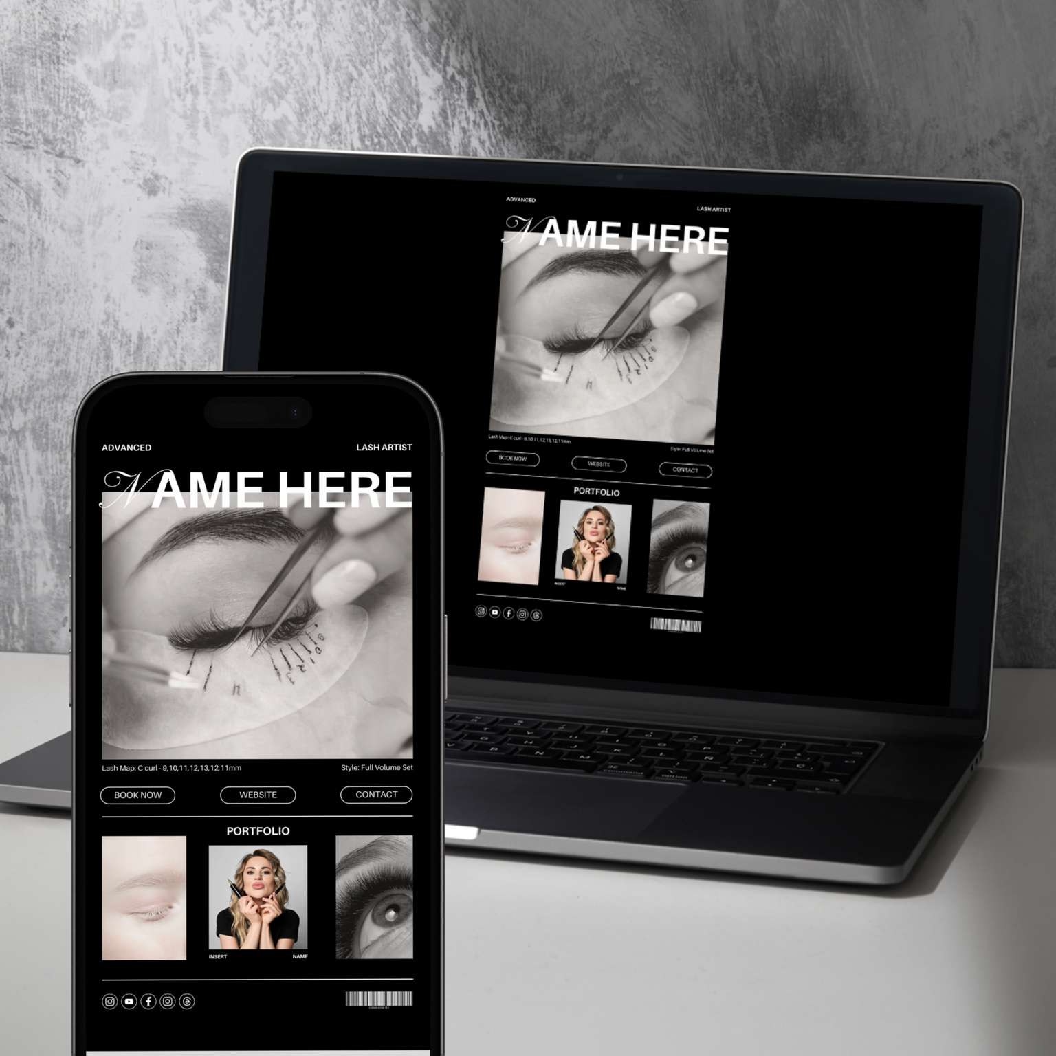 Link In Bio Canva Digital Template – Lash Line