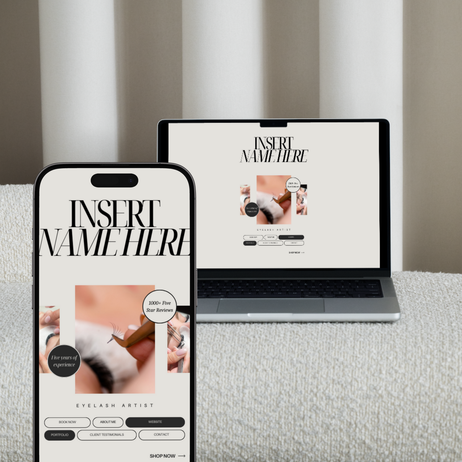 Link In Bio Canva Digital Template – Lash Line
