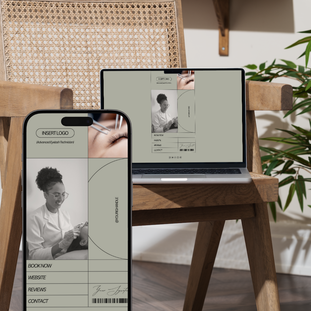 Link In Bio Canva Digital Template – Lash Line